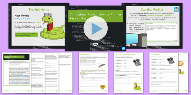 FREE! - Introduction to Python: Lesson 1 - KS3 Computing - Twinkl