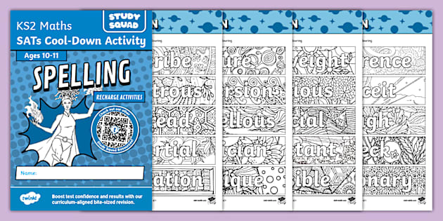 KS2 Study Squad KS2 SATs Spelling Cool-Down Activity Pack