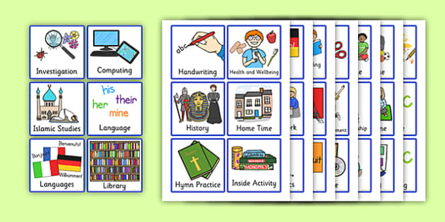 SEN Visual Timetable for School Individual - sen visual
