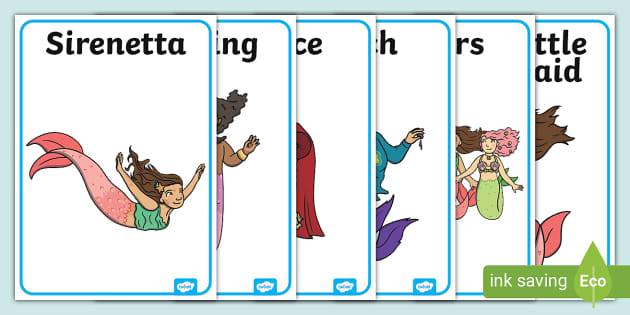The Little Mermaid Display Posters (teacher made) - Twinkl
