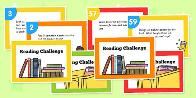 Reading Challenge Cards (Teacher-Made) - Twinkl