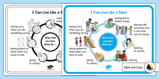 I Can Live Like a Saint Poster (teacher made) - Twinkl