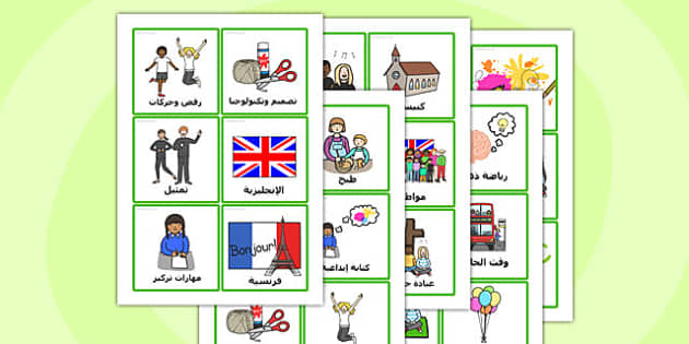 مساعدات بصرية عن المواعيد للمرحلة الأساسية الثانية