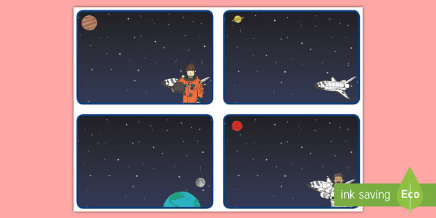 Editable Space Themed Template Challenge Cards - - Editable Challenge Cards