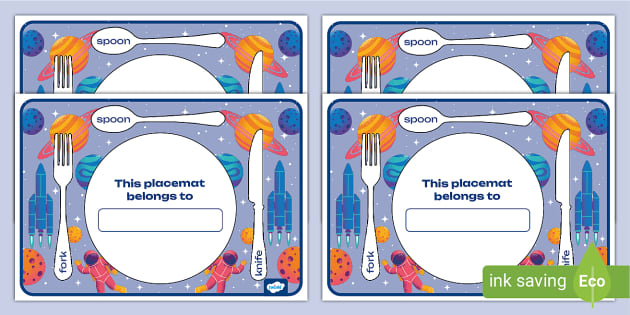 Space Themed Placemats (teacher made) - Twinkl