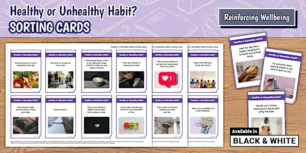 Healthy Habits Sorting Cards