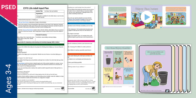 Our Class Tidy-up Checklist Input Plan and Resource Pack