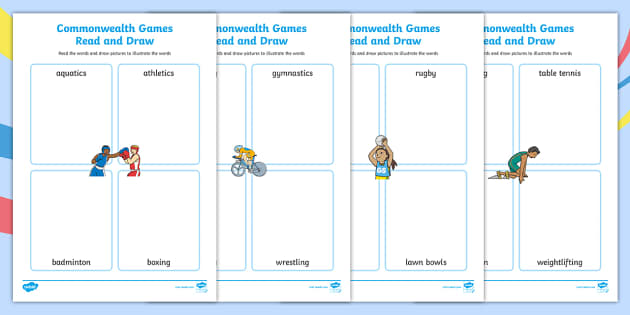The Commonwealth Games Read and Draw Worksheet