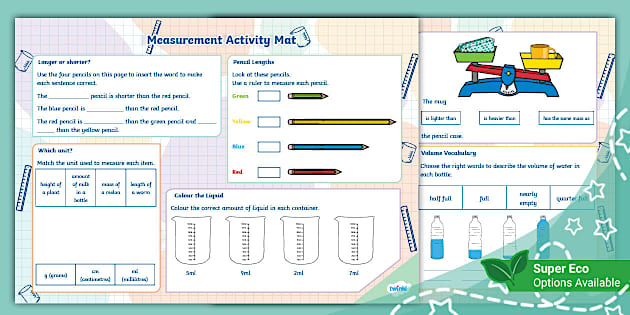 Measurement Activity Mat (Ages 5 - 6) (teacher made)