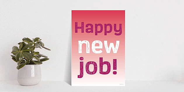 Happy New Job! Postcard | Twinkl Party (profesor hizo)