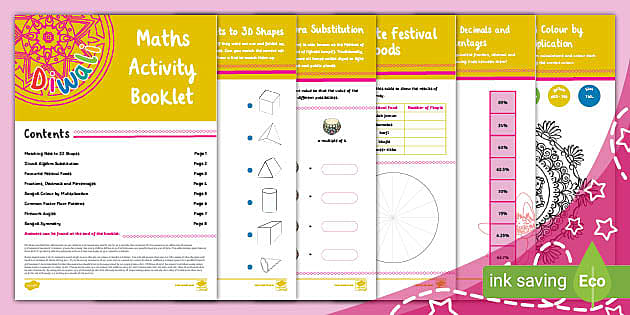 * NEW * UKS2 Diwali-Themed Maths Activity Booklet (Ages 9 - 11)