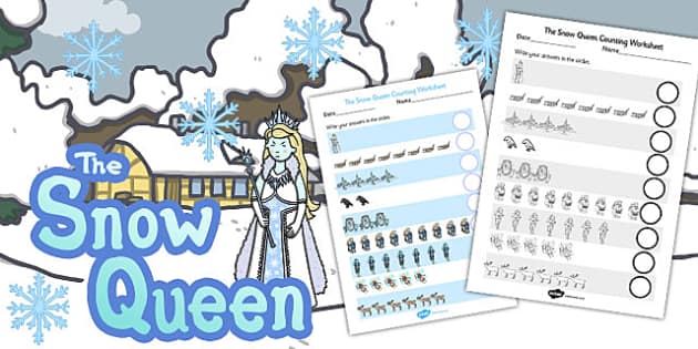 The Snow Queen Counting Sheet (teacher made) - Twinkl