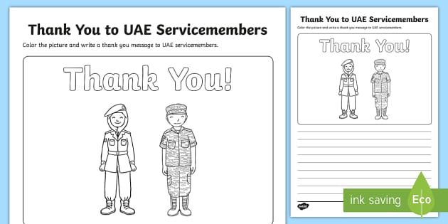 Commemoration Day Thank You Worksheet - Twinkl
