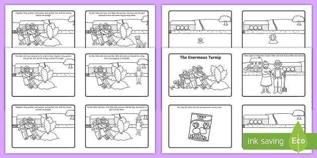 Enormous Turnip Story Sequencing (4 per A4) (teacher made)