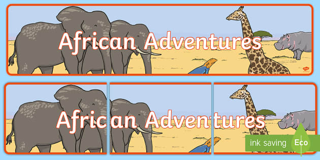 African Adventures Display Banner - Tinga Tinga Art Display Banner