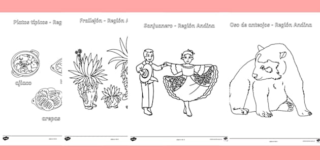 Dibujos de la región Andina para colorear - Twinkl Colombia