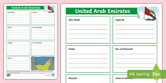United Arab Emirates Fact File Template (teacher made)