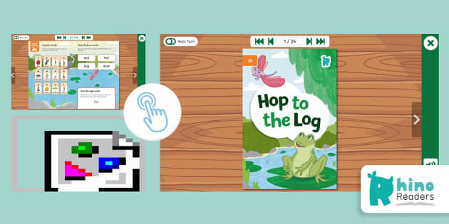 Level 2b Decodable Readers: Hop to the Log (teacher made)