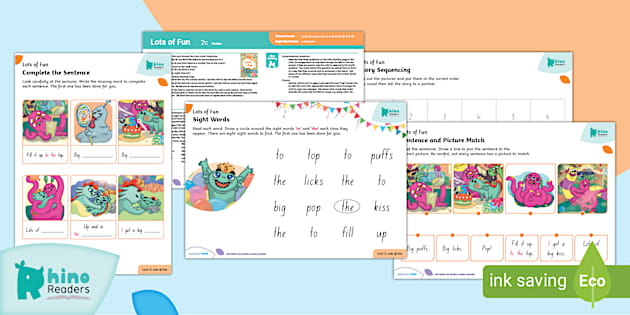Level 2c Lots of Fun Guided Reading Pack (Teacher-Made)