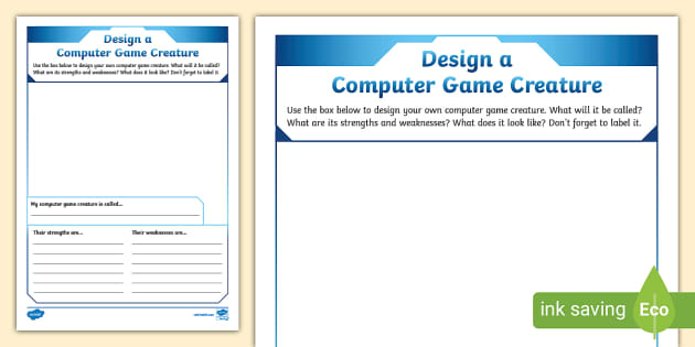 Design a Champion Gaming Character (Teacher-Made) - Twinkl