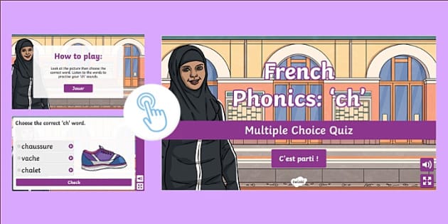 👉 French Phonics: 'ch' words Interactive Quiz - Twinkl