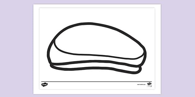 Cap Outline Colouring Sheet | Colouring Sheets - Twinkl