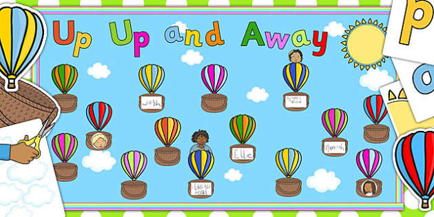 Ready Made Up Up and Away Display Pack (teacher made)