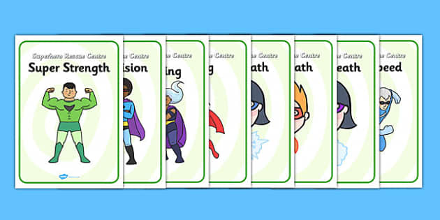 Superhero Rescue Centre Role Play Display Posters-superhero rescue centre,
