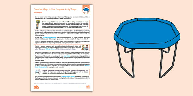 👉 EYFS Ages 3-5 Creative Ways to Use Activity Trays: 3D Shapes