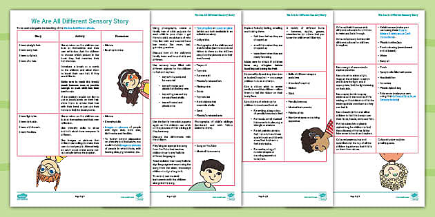 We Are All Different Sensory Story - Twinkl