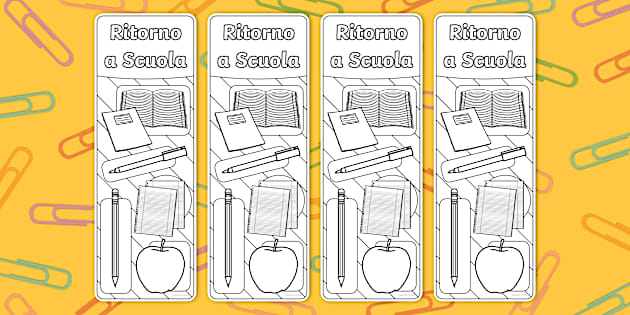Segnalibri da colorare per il ritorno a scuola - Twinkl