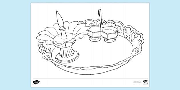 FREE! - Arti Plate Colouring | Colouring Sheets - Twinkl