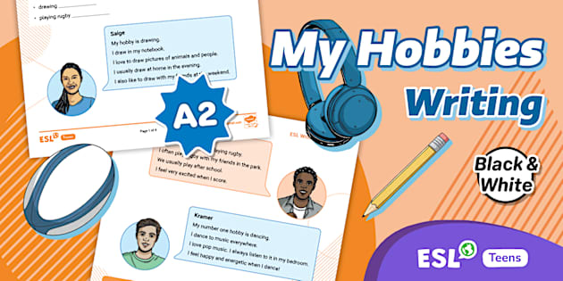 ESL Writing: My Hobbies [Teens, A2]