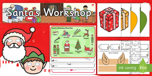 Santa's Workshop Aistear Role-Play Pack (teacher made)