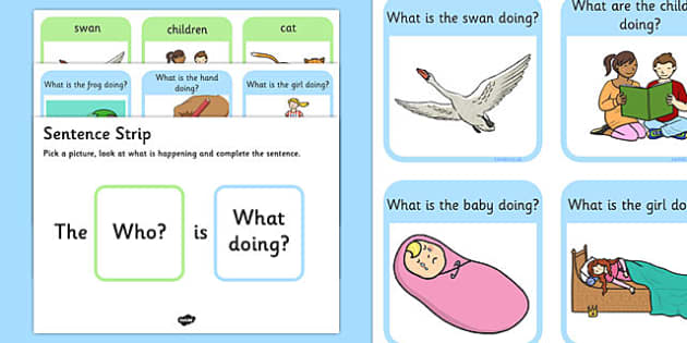 What Picture Description Cards - ESL Wh Questions - Twinkl