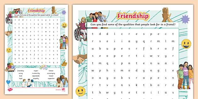 World Friendship Day - Word Search (teacher made) - Twinkl