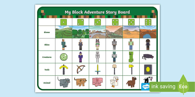 Block Adventure Story Telling Game (Hecho por educadores)