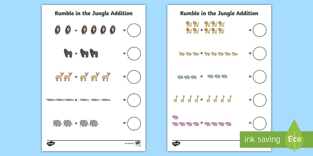 Addition Sheet to Support Teaching on Rumble in the Jungle