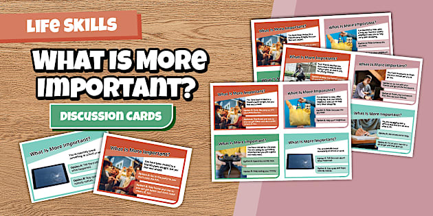 Life Skills Discussion Cards for Older Learners