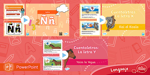 Pack | Recursos | PowerPoint | Letras | Ñ-Y-K | - Twinkl