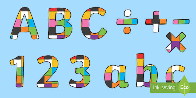 Patchwork Display Lettering to Support Teaching on Elmer