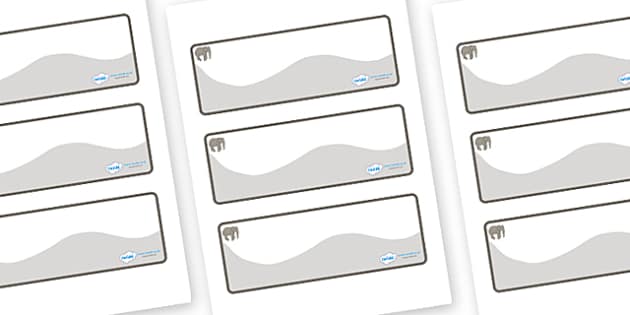 FREE! - Elephant Themed Editable Drawer-Peg-Name Labels (Colourful)