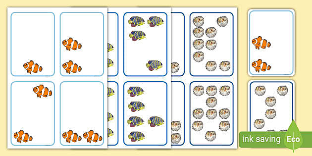 Under the Sea Themed Subitising Flashcards (teacher made)