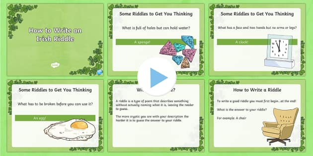 How To Write A Riddle KS2 Writing An Irish Riddle