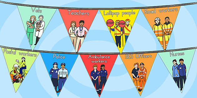 People Who Help Us Display Bunting (teacher made) - Twinkl
