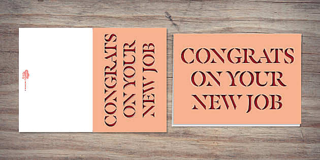 New Job Cut Out Card | Twinkl Party (teacher made) - Twinkl