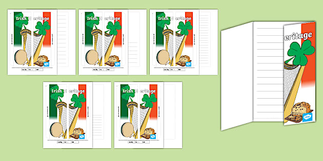 Irish Heritage Folding Writing Template (Teacher-Made)