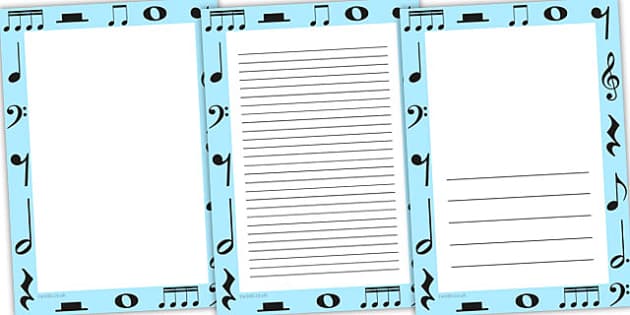 Music Page Borders - music, listening, listen, borders, border