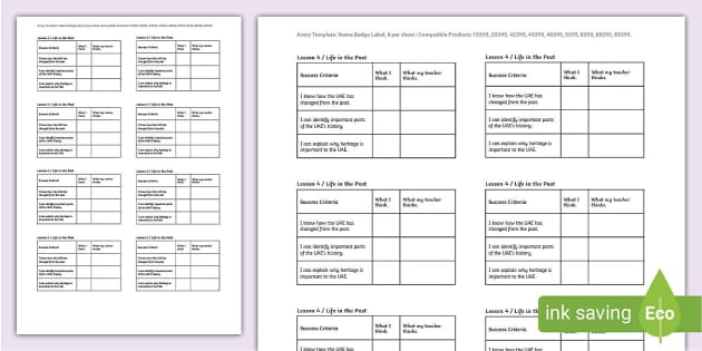 Lesson 4 - Success Criteria - UAE Heritage - Twinkl