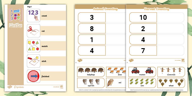 SEND Structured Steps Autumn Count and Match Within 10